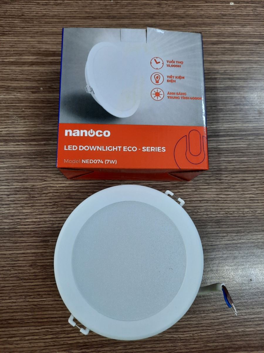 Đèn âm trần Nanoco 12W ánh sáng vàng NED123